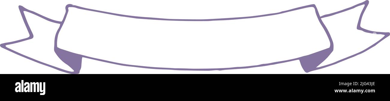 Hand drawn vintage style banner isolated on white background. Vector ...