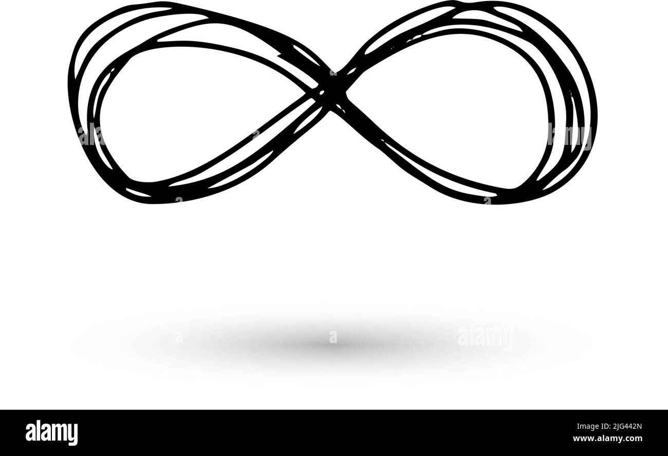 Infinity symbol hand drawn with ink brush Stock Vector Image & Art - Alamy