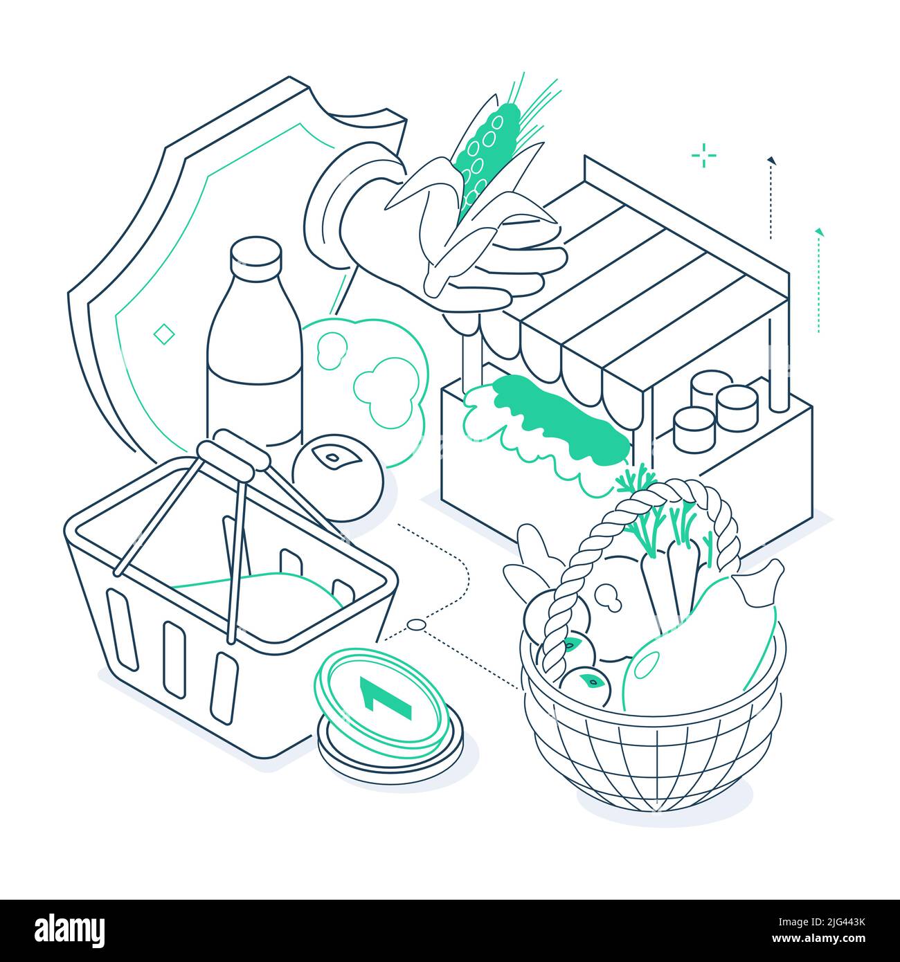 Rural food market Cut Out Stock Images & Pictures - Alamy