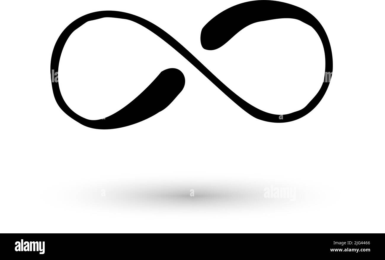 Infinity symbol hand drawn with ink brush Stock Vector Image & Art - Alamy