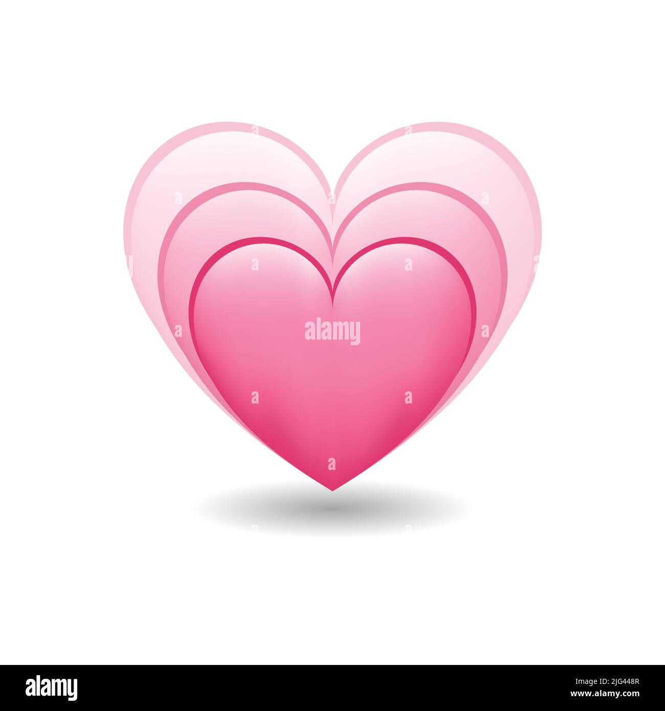 Heart Love Emoji Icon Object Symbol Gradient Vector Art Design Cartoon ...