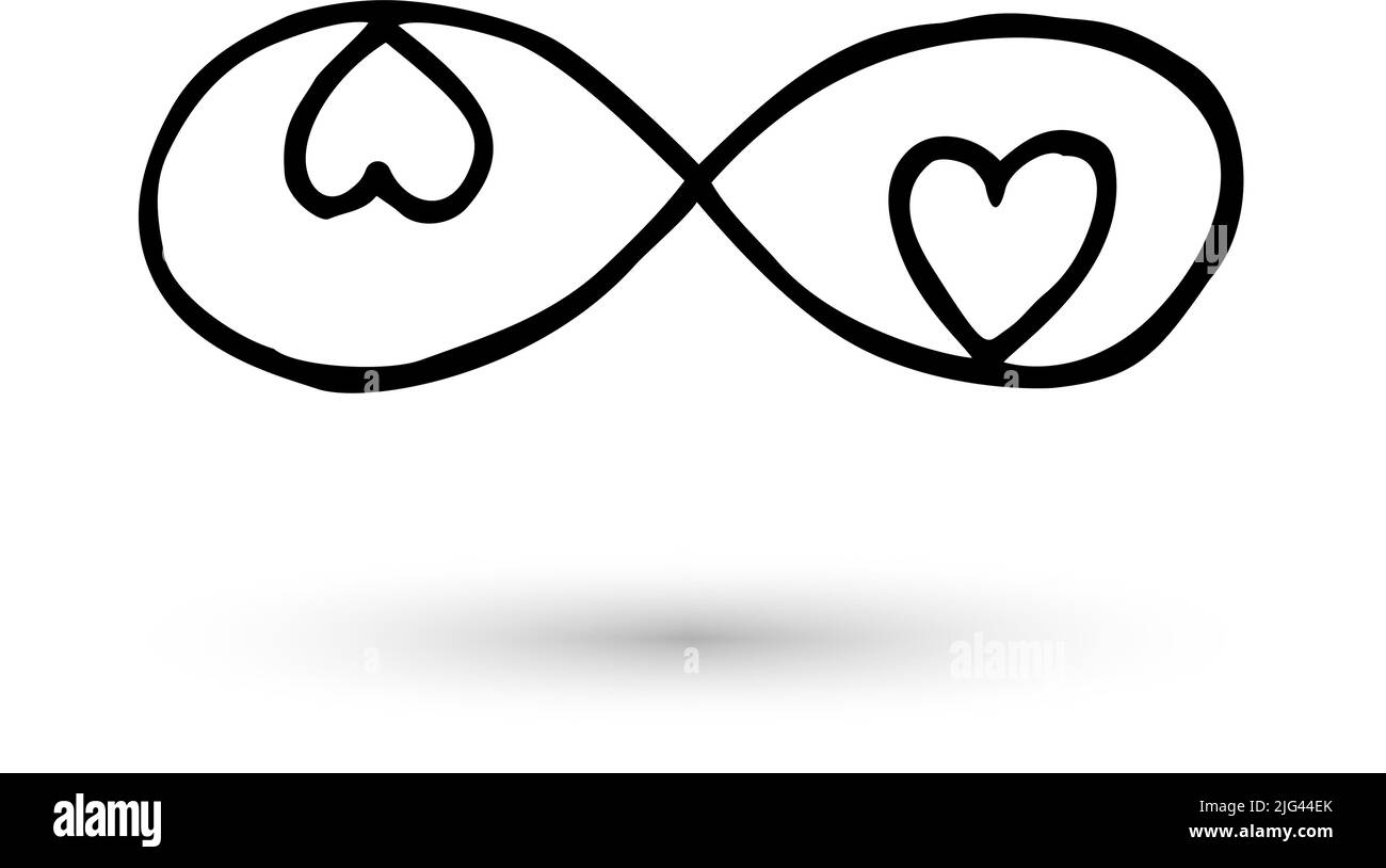 Infinity symbol hand drawn with ink brush Stock Vector Image & Art - Alamy