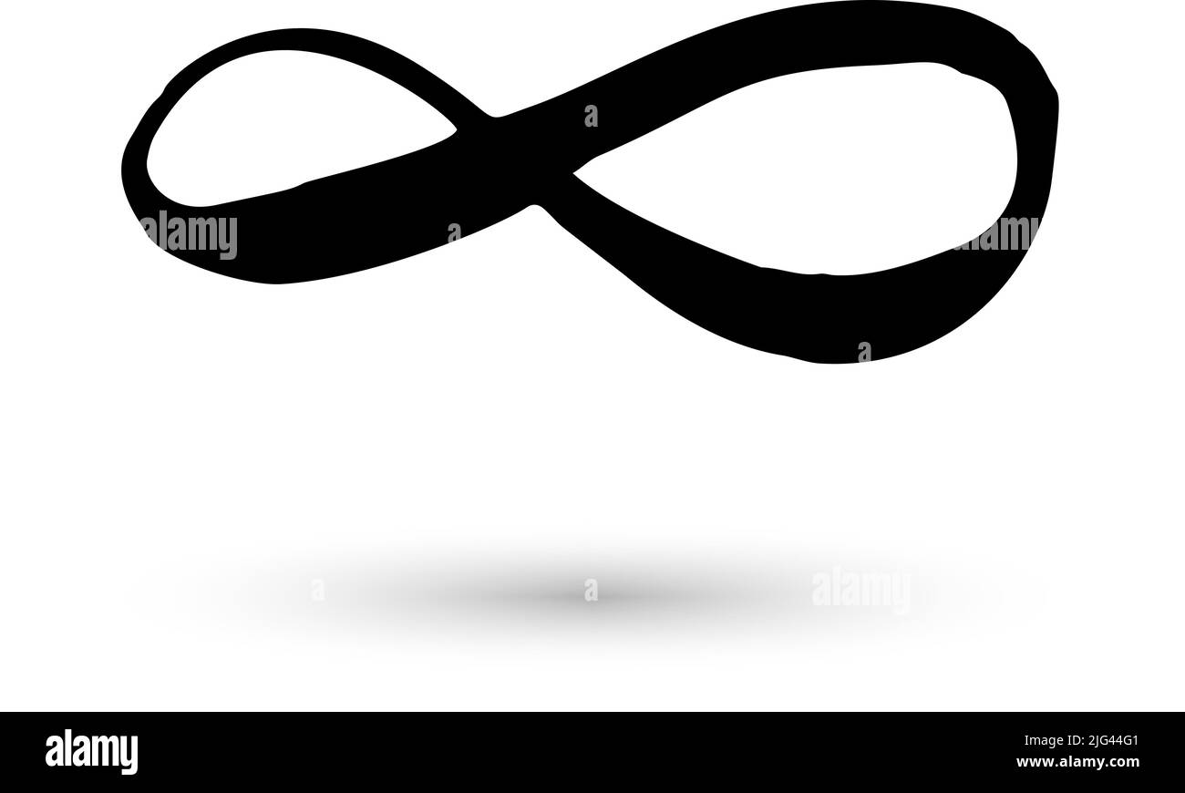 Infinity symbol hand drawn with ink brush Stock Vector Image & Art - Alamy