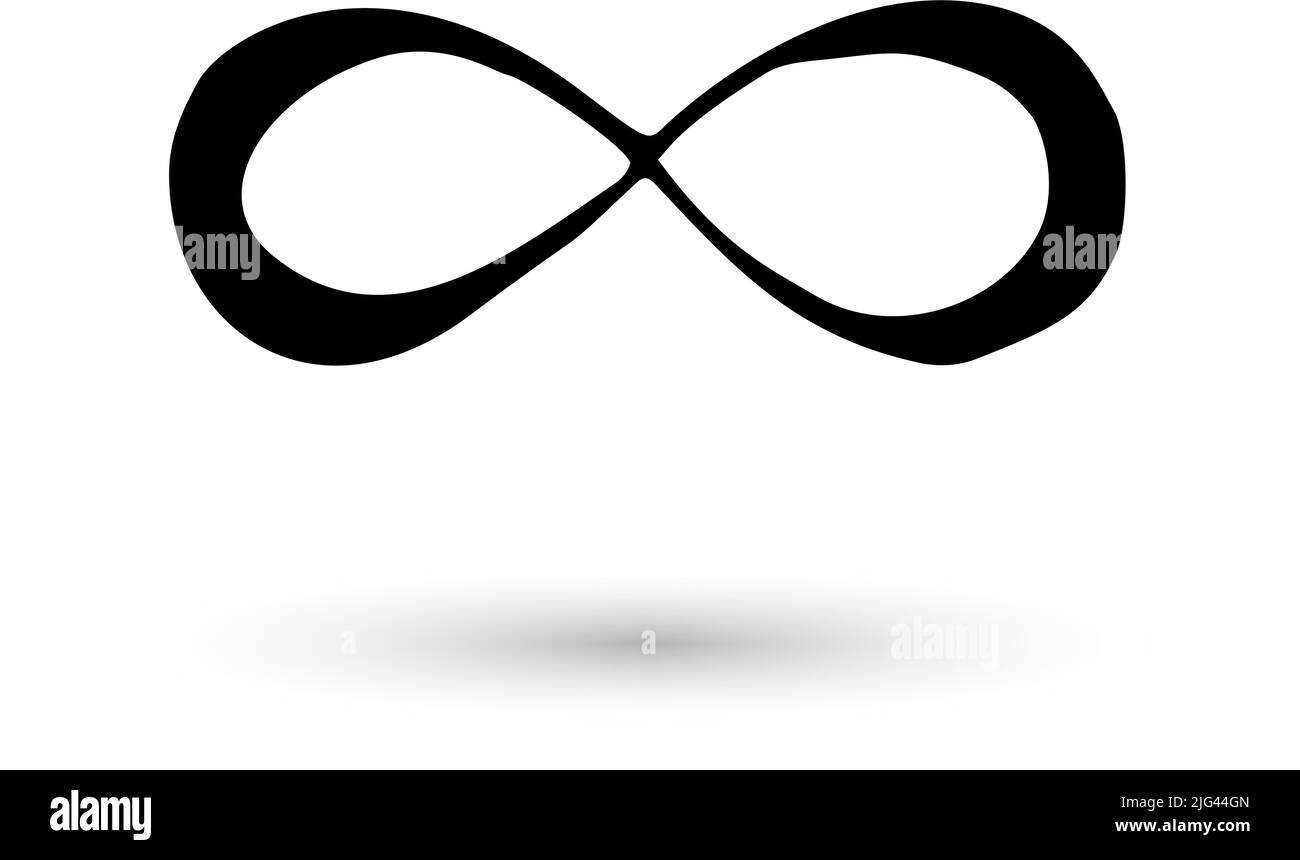 Infinity symbol hand drawn with ink brush Stock Vector Image & Art - Alamy