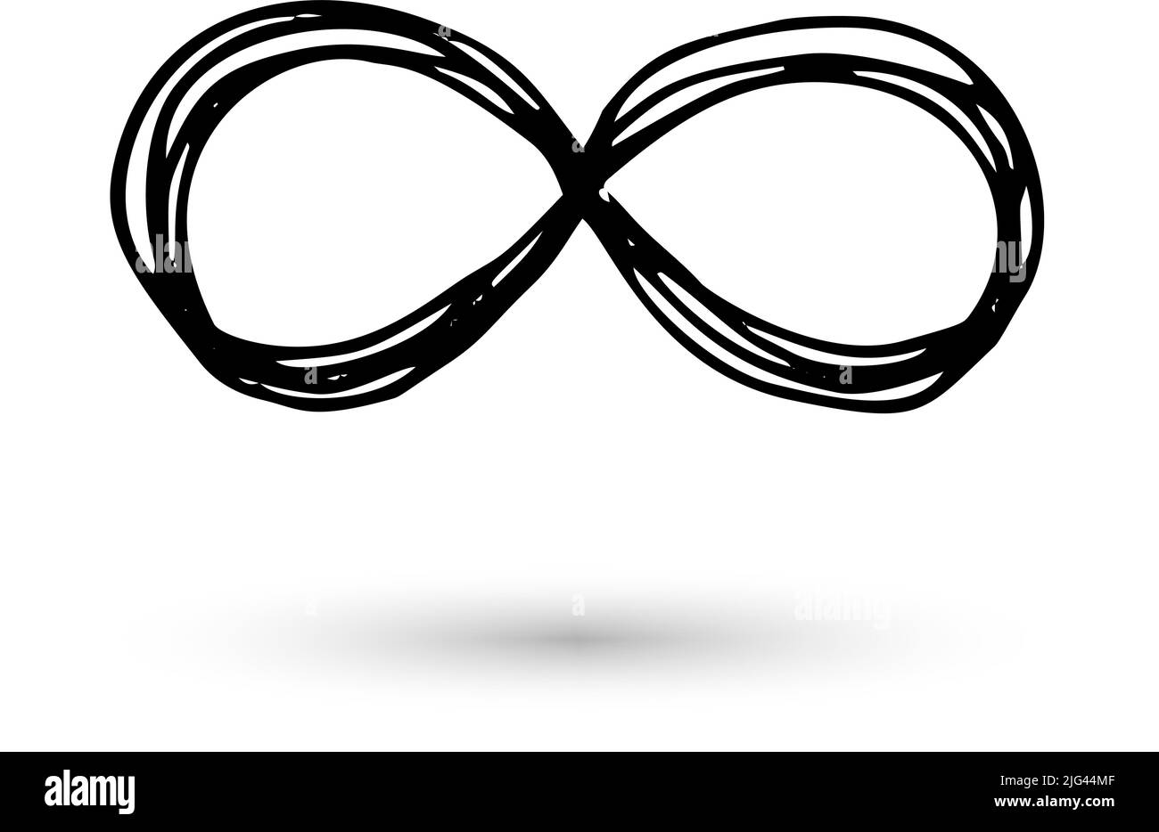 Infinity symbol hand drawn with ink brush Stock Vector Image & Art - Alamy