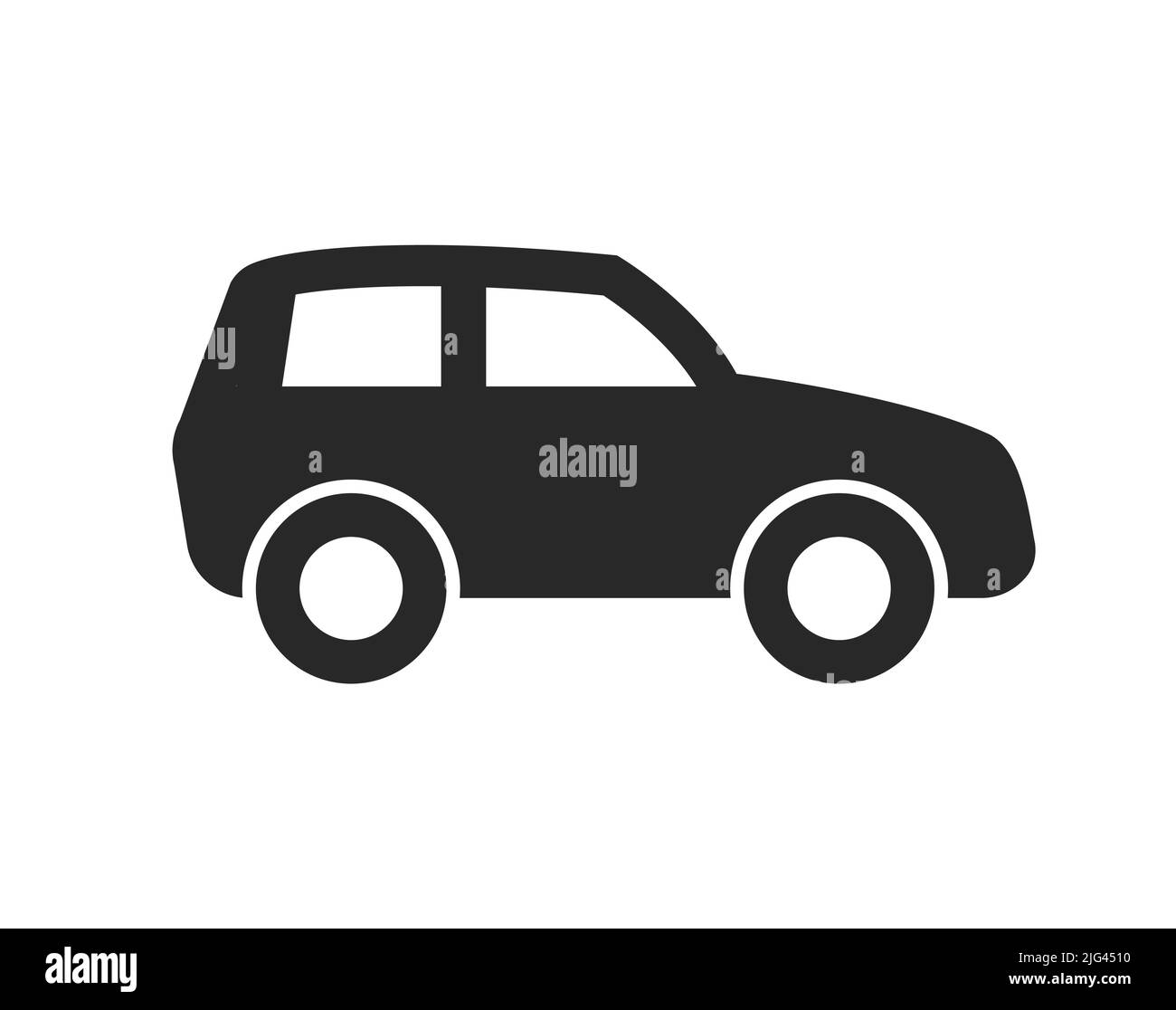 simple hatchback hatch car black silhouette side view icon symbol ...