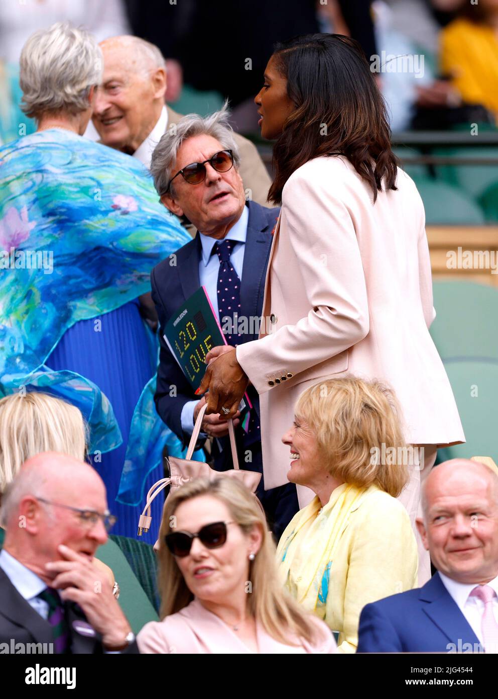 Denise lewis in the royal box on centre court hi-res stock photography ...
