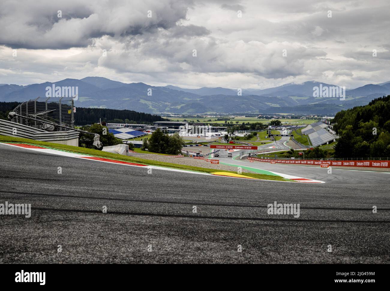 SPIELBERG - An overview of the still empty Red Bull Ring race track in ...