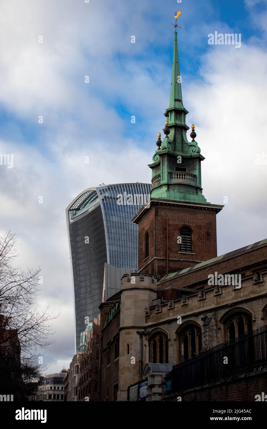 London: Old Vs Modern architecture Stock Photo - Alamy