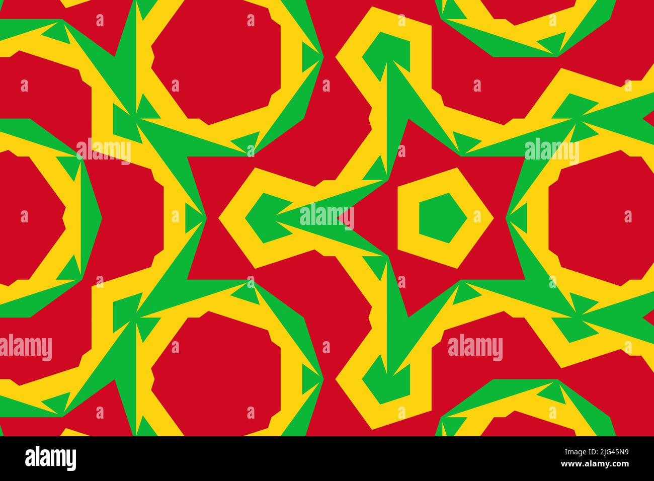 Geometric pattern in the colors of the national flag of Mali. The ...