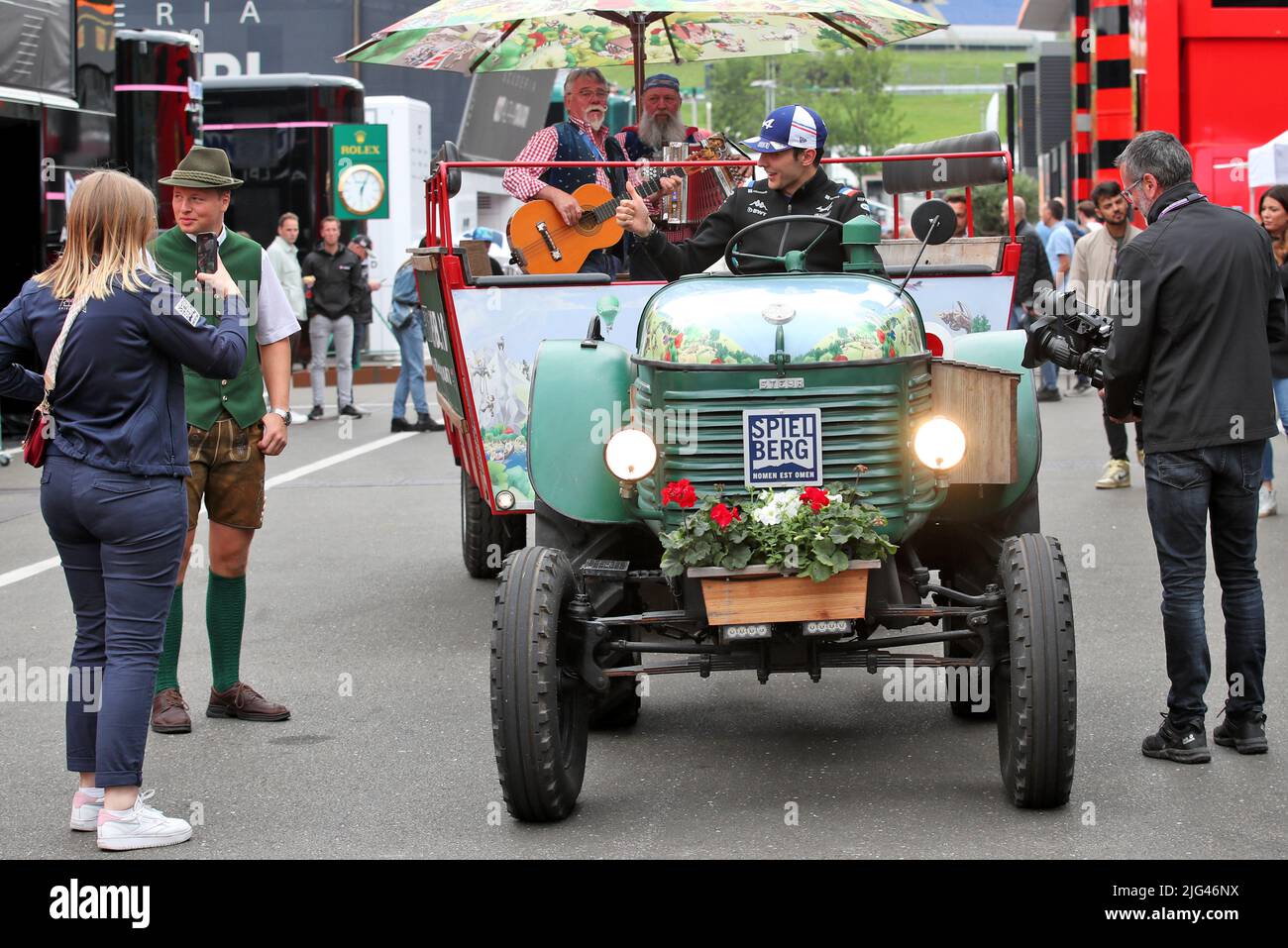 Paddock atmosphere - Esteban Ocon (FRA) Alpine F1 Team drives the ...