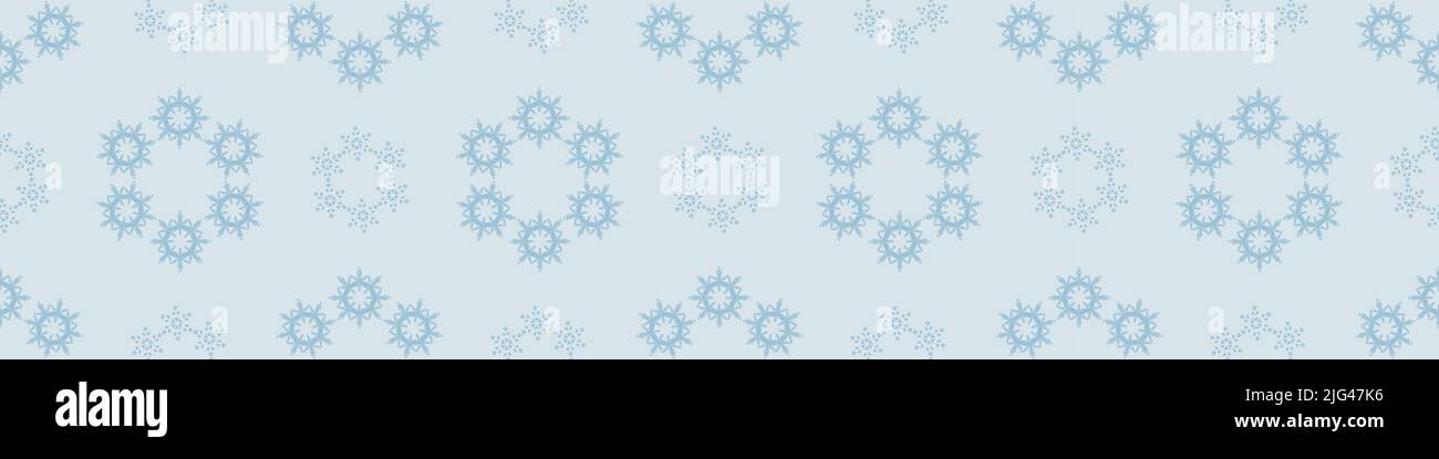 Christmas frozen snowflake seamless vector border. Masculine winter ...
