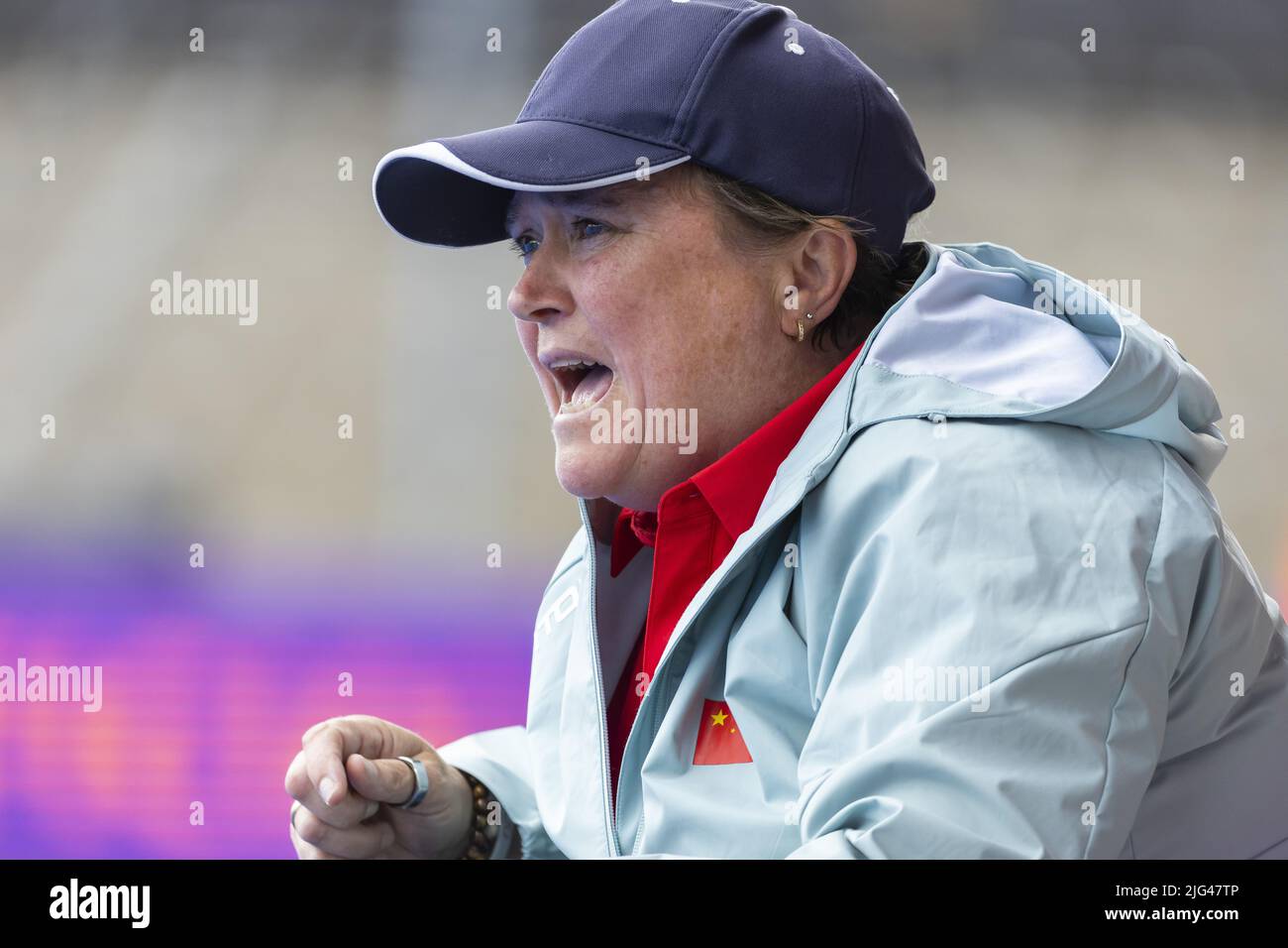 AMSTERDAM - Head coach Alyson Annan (CHN) during the match between ...