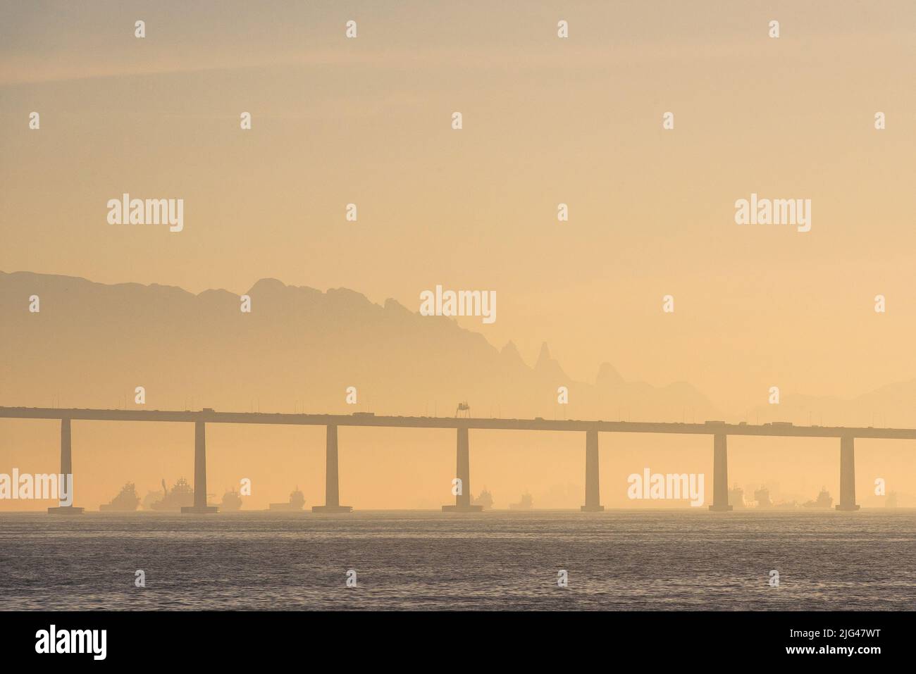 Rio - Niteroi Bridge Crossing the Guanabara Bay and Connecting Rio de ...