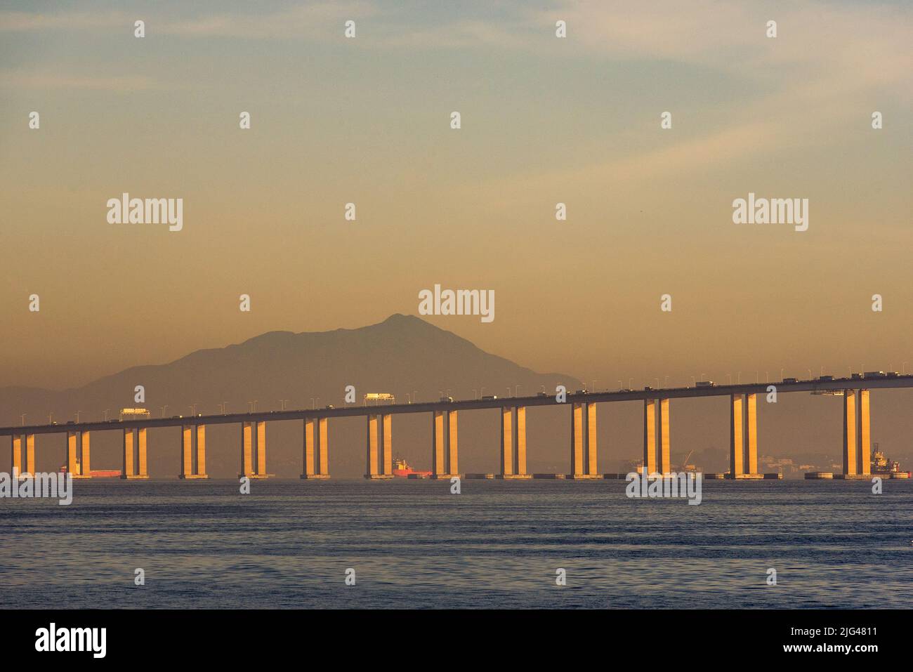 Rio - Niteroi Bridge Crossing the Guanabara Bay and Connecting Rio de ...