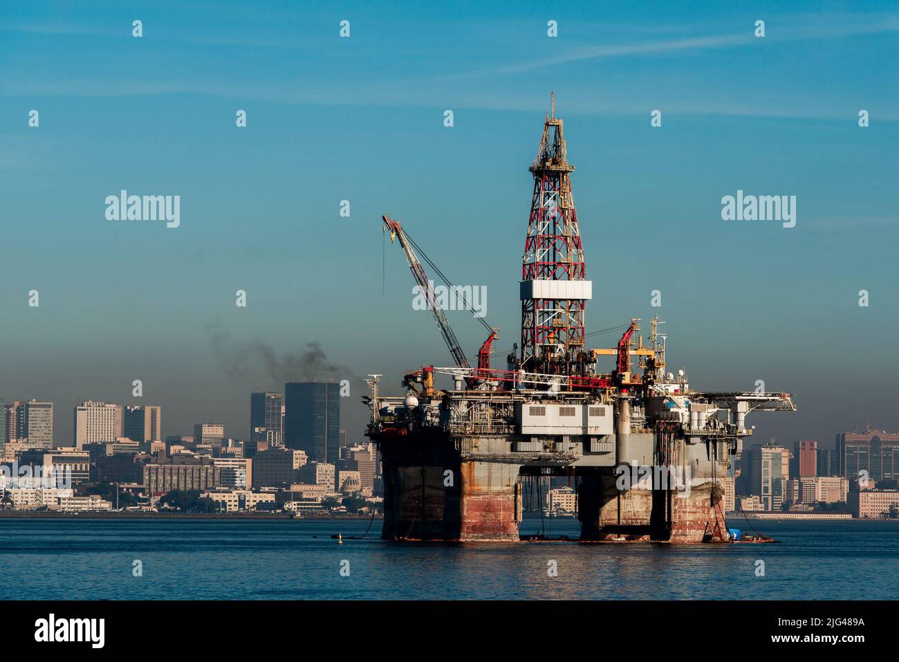 Oil Drilling Rig in Guanabara Bay in Rio de Janeiro, Brazil Stock Photo ...