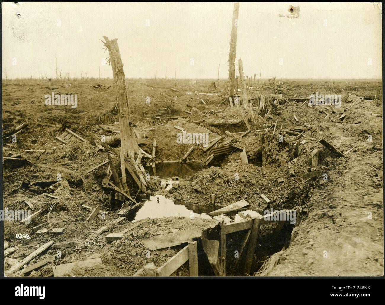 The battle at Armentières. Conquered English Position in front of the ...