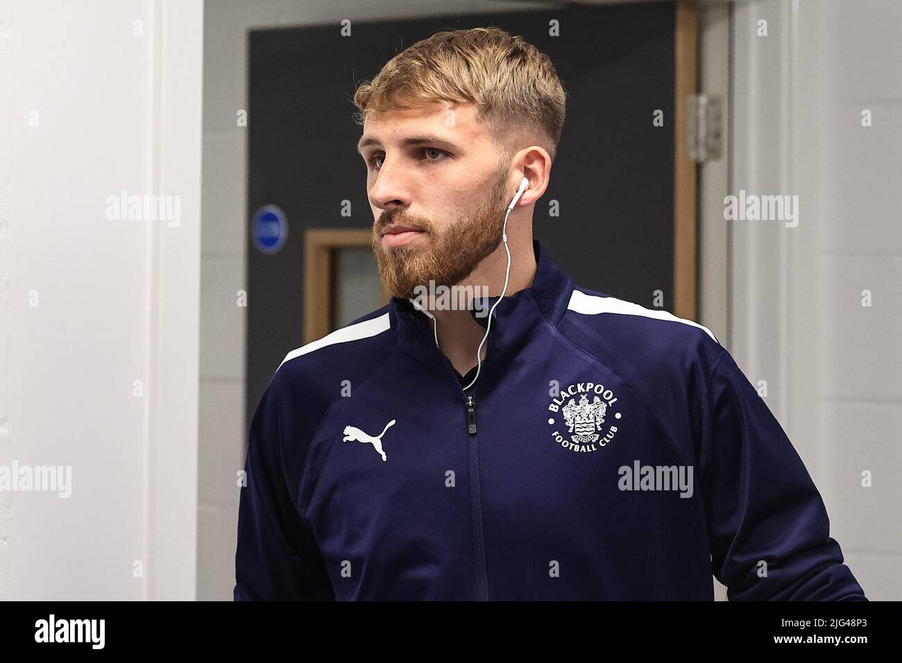 Daniel Grimshaw #32 of Blackpool at the LNER Community Stadium Stock ...