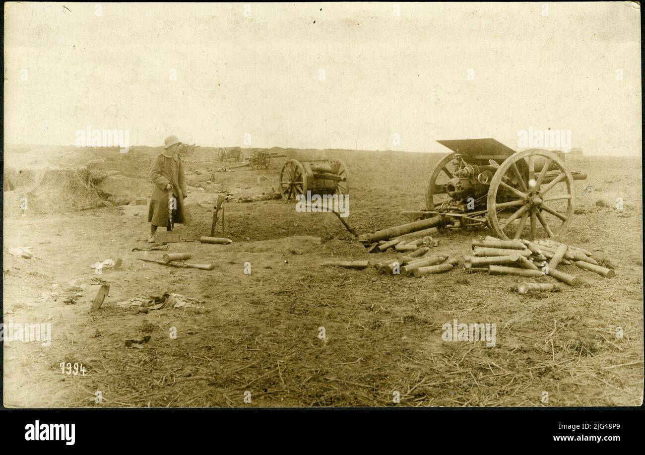 The big battle in the west. In the battle area in front of Albert ...