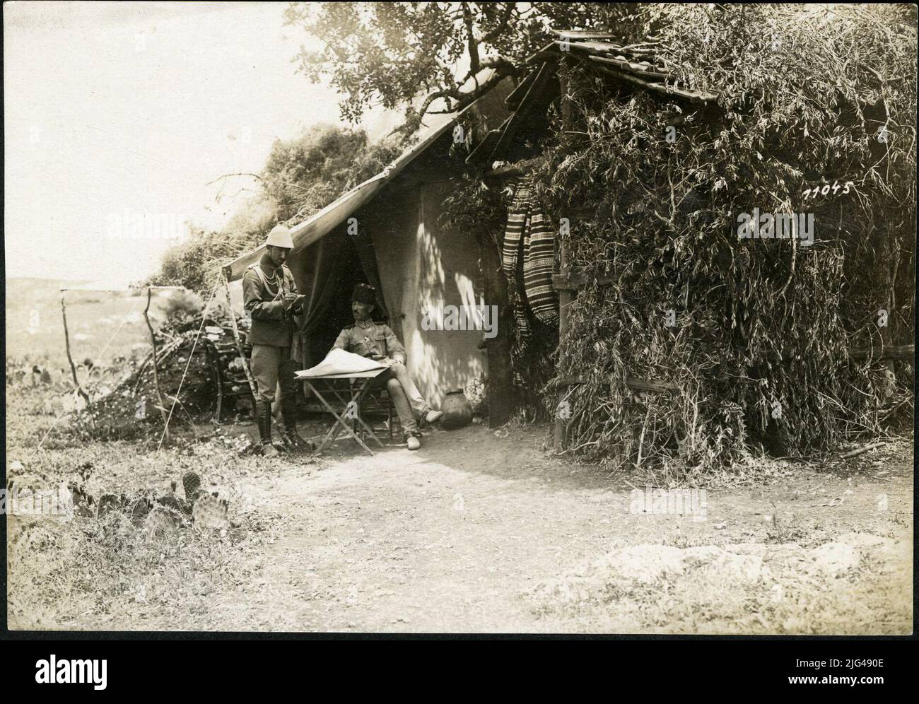 From Turkey. Palestine. Turkish division commander in front of his tent ...
