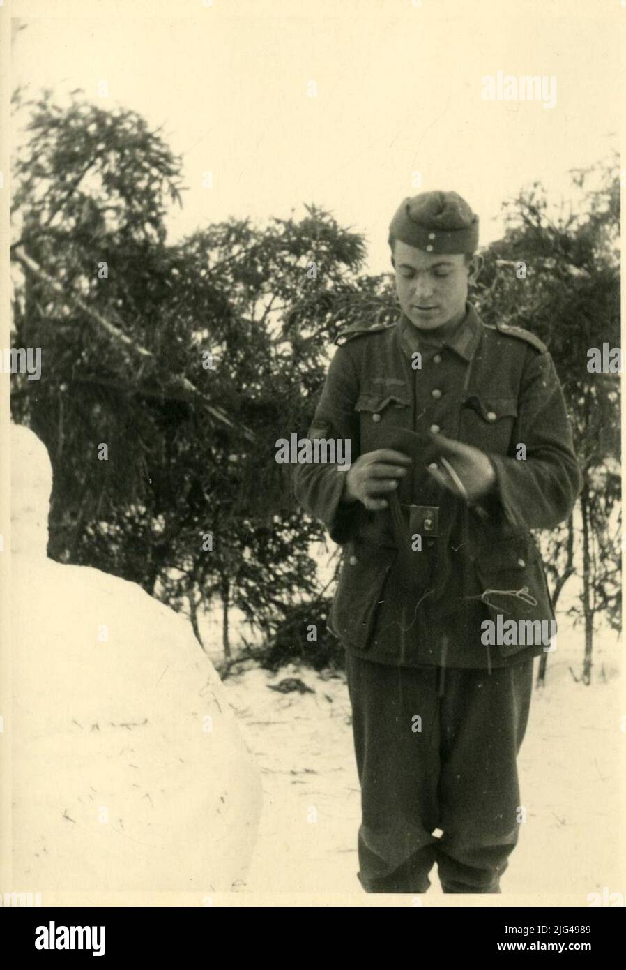 Portrait of Divisionary Soldier in Nevado Landscape. Portrait of ...