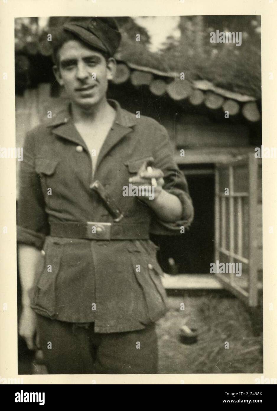 Divisional soldier portrait with machete mauser. Leningrad Front ...
