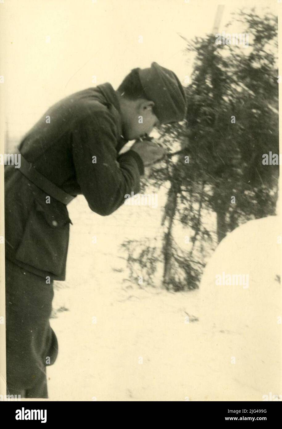 Portrait of Divisionary Soldier in Nevado Landscape. Portrait of ...