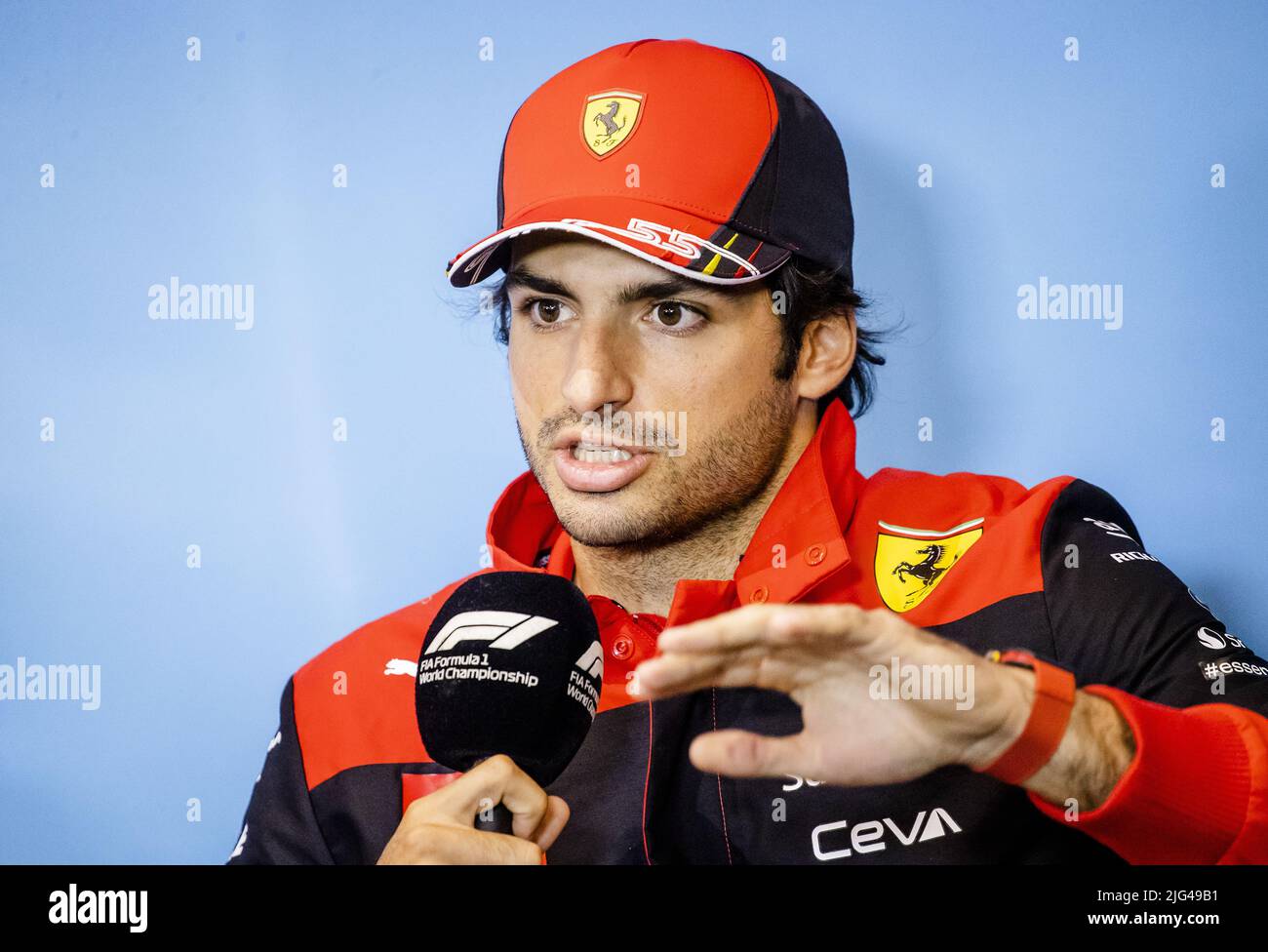 SPIELBERG - Carlos Sainz (Ferrari) during a press conference at the Red ...