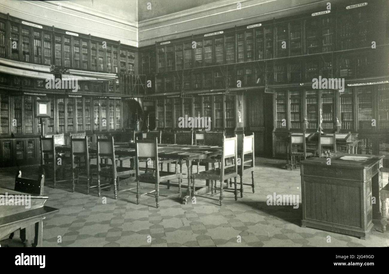 Postcard of the spanish library hi-res stock photography and images - Alamy