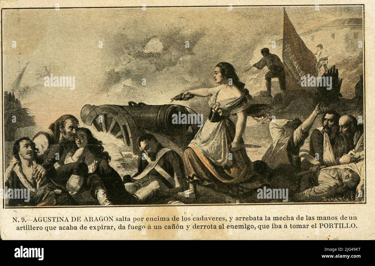 Aragon Agustina Postcard, 1910. Characters: Agustina de Aragón ...