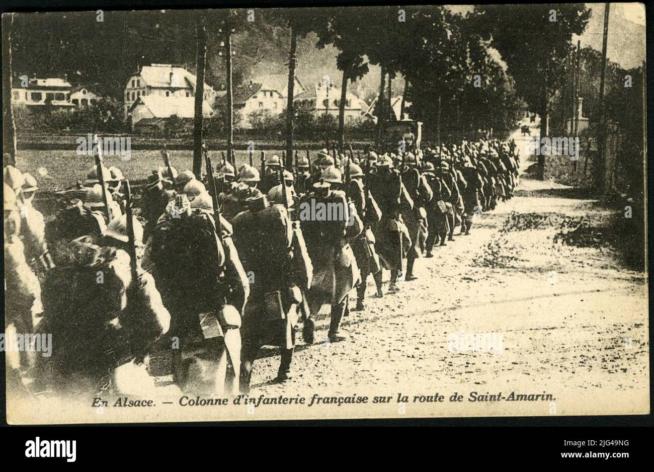 Postcard of French soldiers in the front of Alsacia, 1916. French ...