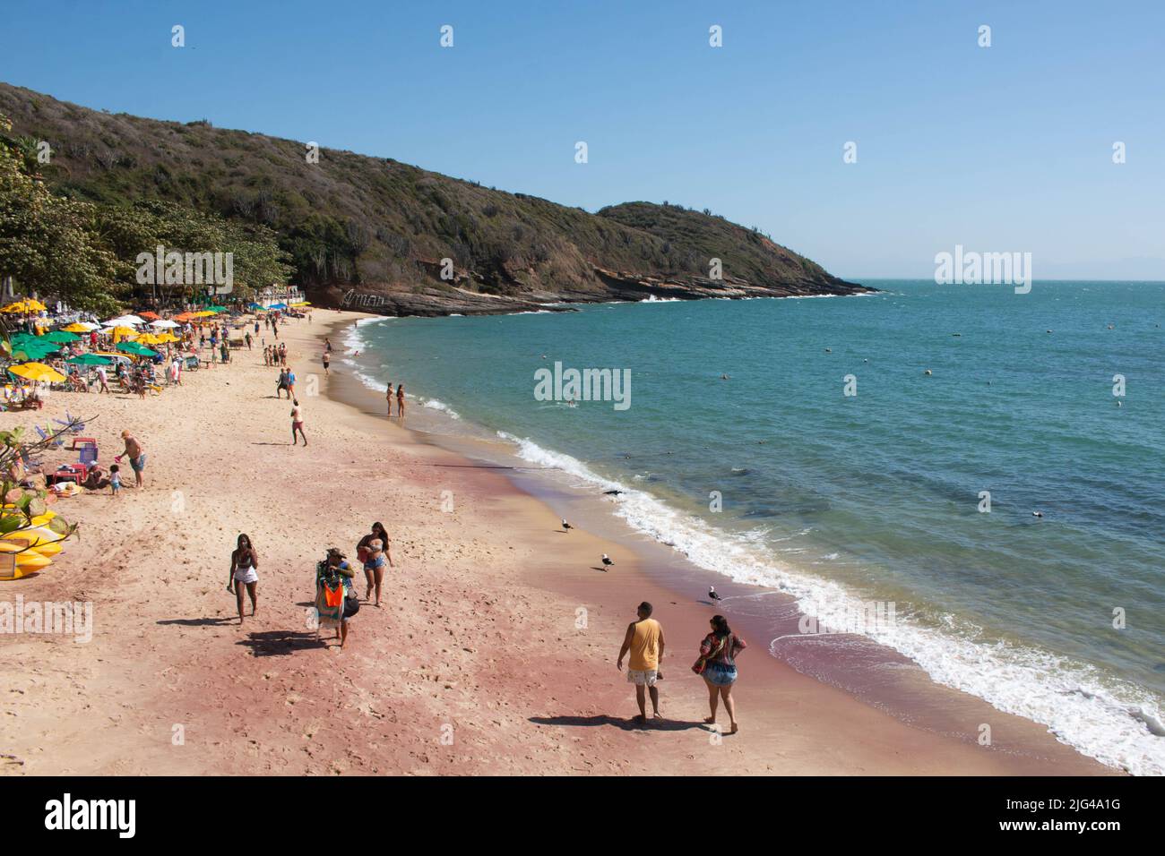 Beautiful beach of Jao Fernandez, in Buzios, Brazil, on a sunny day ...
