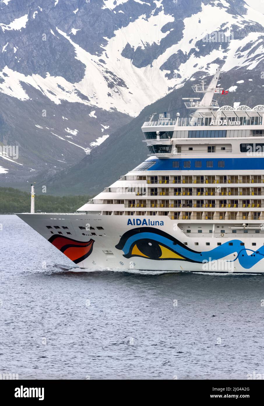 AIDAluna cruise ship at Tromso, Norwegian Fjords, Norway Stock Photo ...