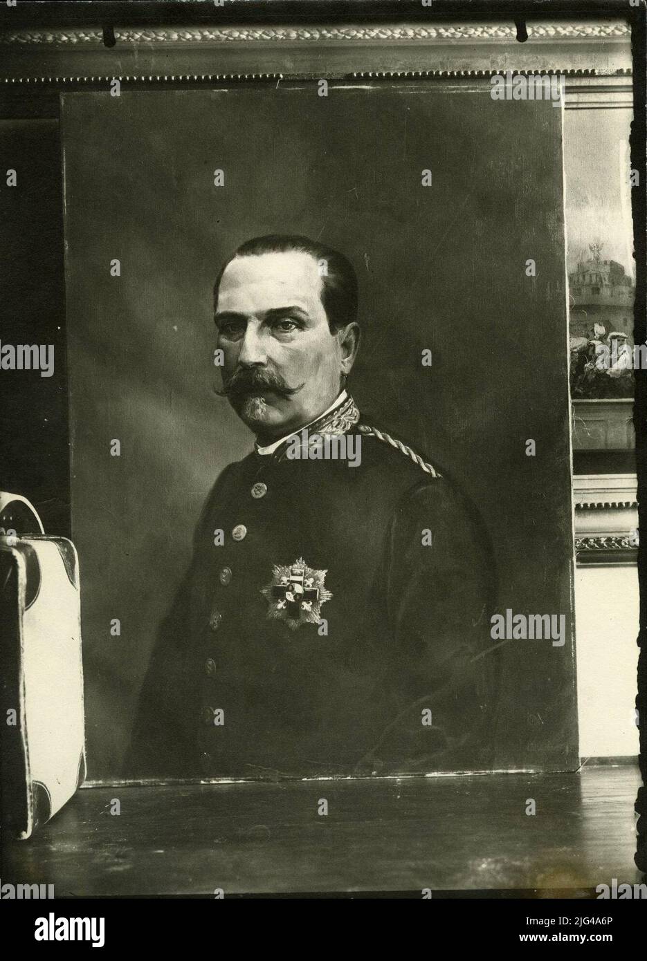 Photograph of a military man, 1950. Portrait of a military with uniform ...