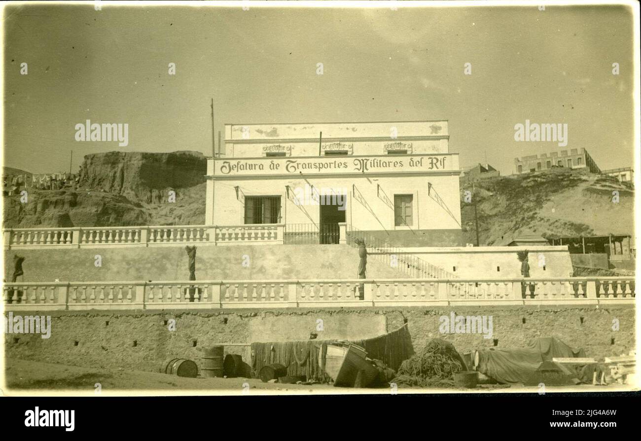 Historical photography of the Rif Military Transport Headquarters, 1930 ...