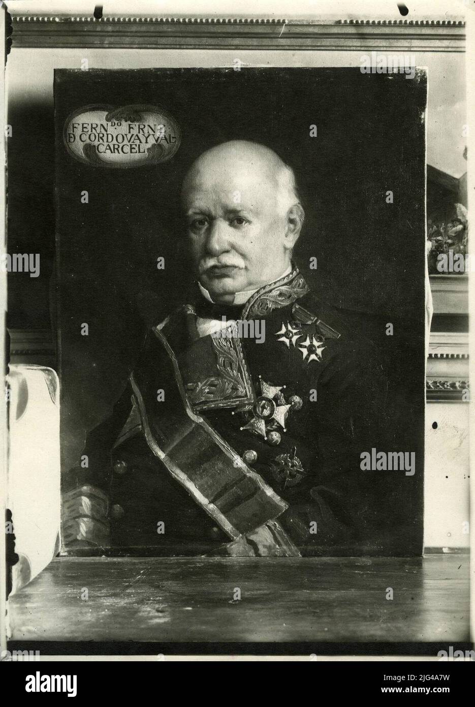 Photography of the Oil portrait of Fernando Fernandez de Cordoba with a ...