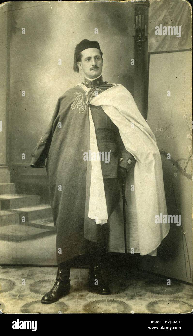 Photograph of Gral. Rodriguez del Barrio, 1916. In full body portrait ...