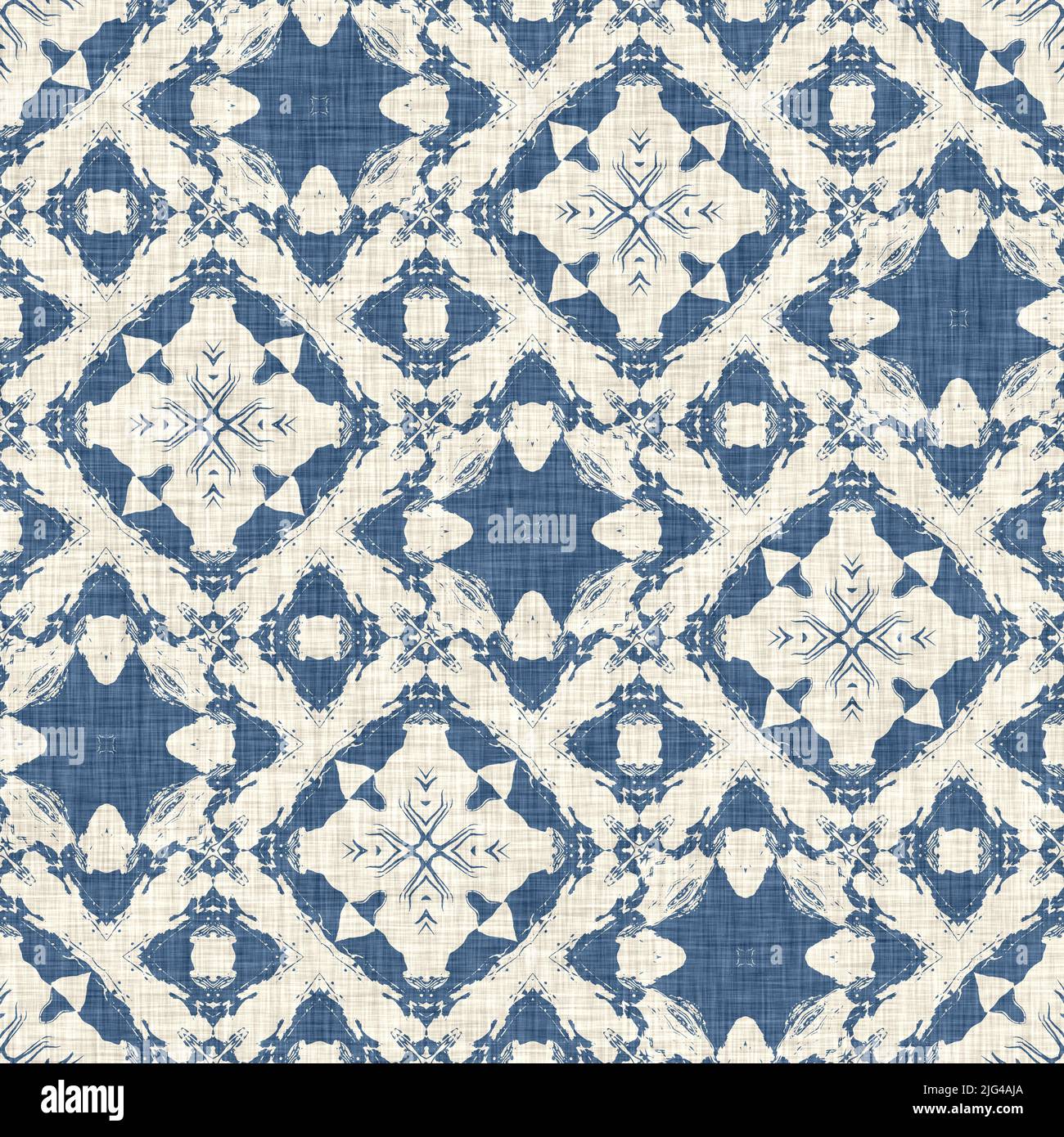 French blue quilt printed fabric pattern for shabby chic home decor ...
