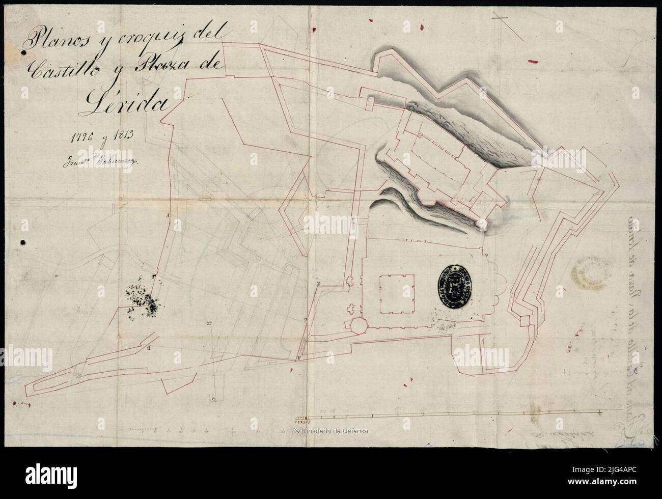 Plans and Croquis del Castillo and Plaza de Lérida: 1796 and 1813 ...