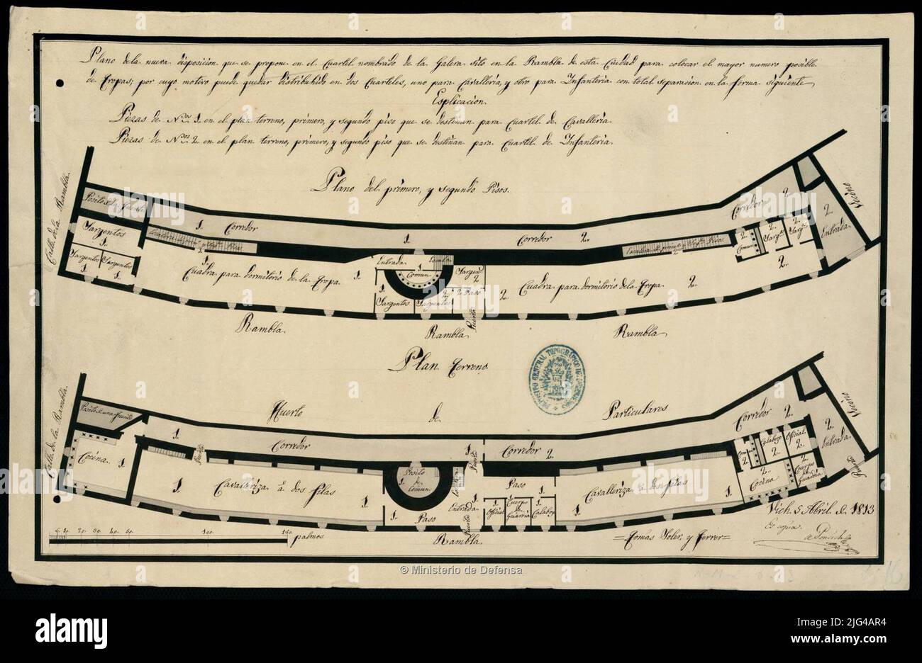 Plan of the new disposition that is proposed in the headquarters ...