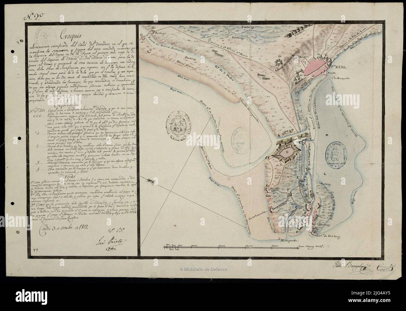 Ultimately rectified sketches, of the Caño del Trocadero, in which the ...
