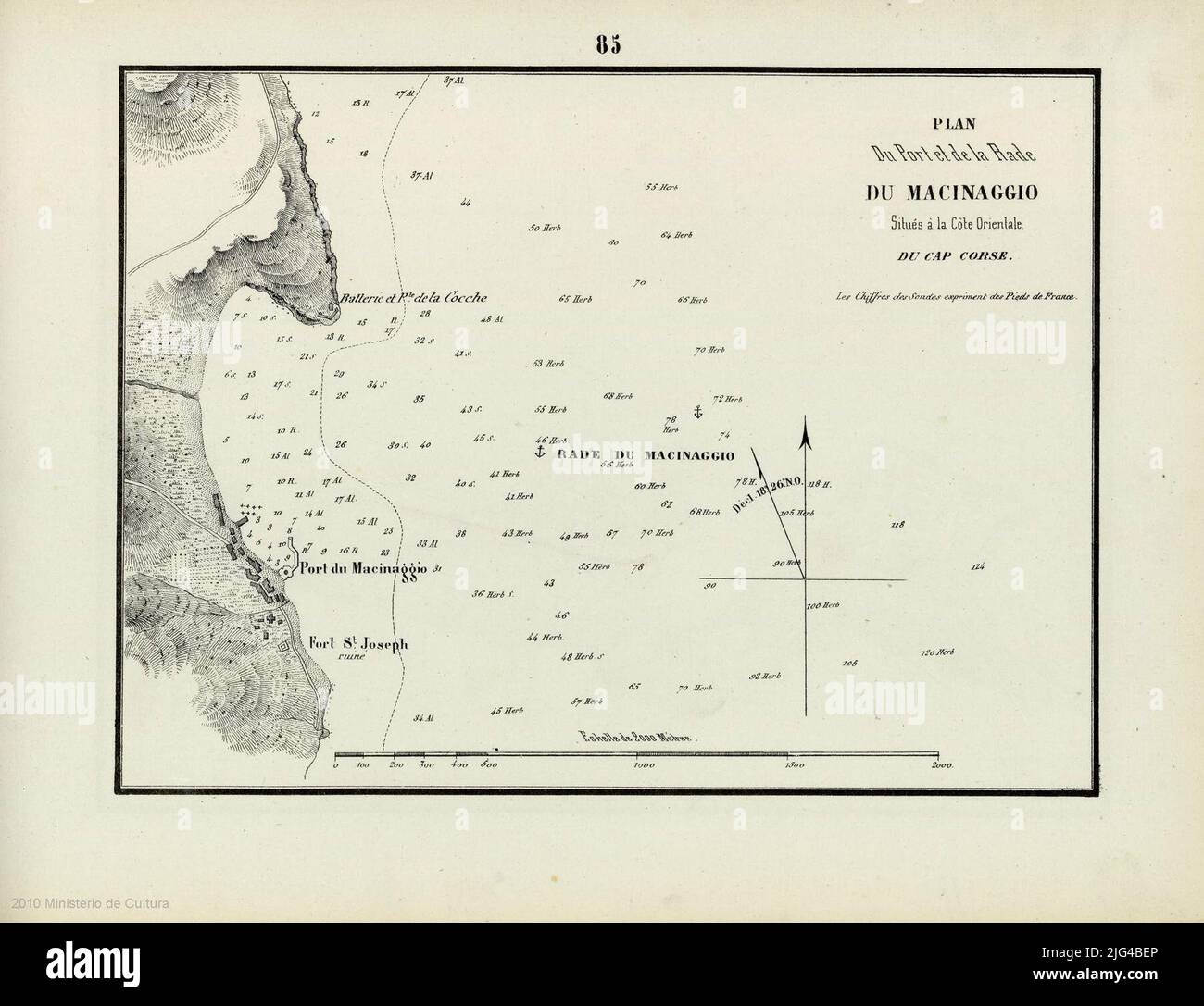 Plan du Port Ele of La Rade du Maha: Cape du Côte d'Air Cornu Cap Corse ...