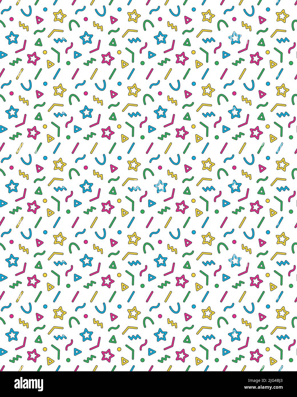 Festive seamless pattern. Geometric shapes, colorful elements, holiday ...
