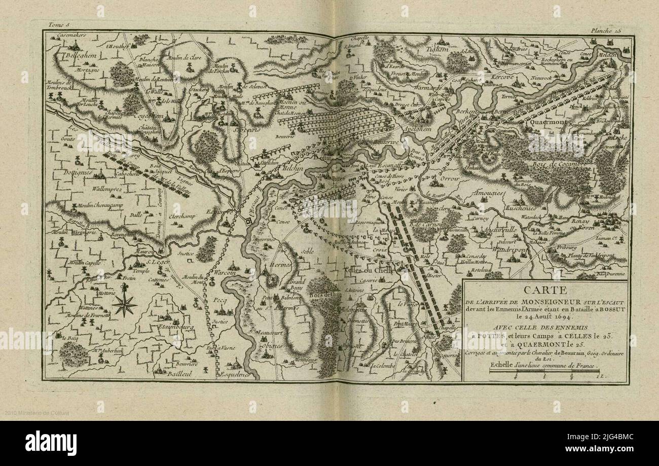 Map of the arrival of Monsignor on the Scheldt before the enemies the ...
