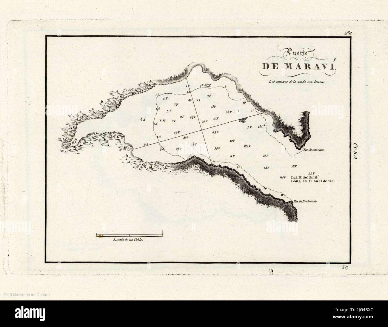 Maraví port. It presents the entrance to the port from La Punta de ...