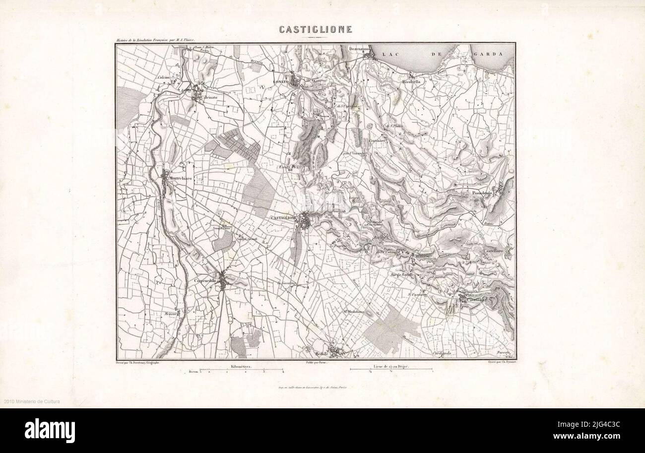 Castiglione: [Map of the Battle of]. Relief: Shaw on the upper left ...
