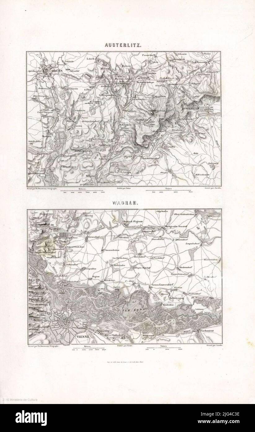 Austerlitz: [Map of the Battle of Austerlitz]. Relief: Shaded graphic ...