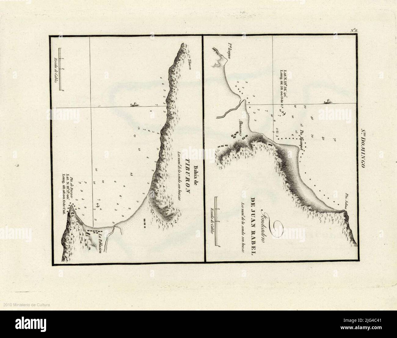 Shark bay. Juan Rabel's anchorage presents the bay from Cape Tiburón to ...
