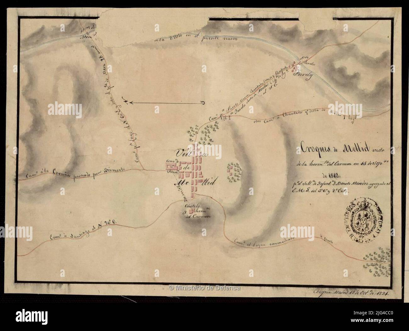 Map of melide spain hi-res stock photography and images - Alamy