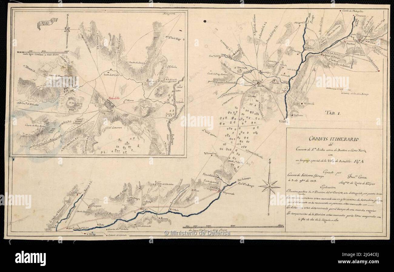 Itinerary sketches of the convent of SN. Isidro near Dueñas to Castro ...